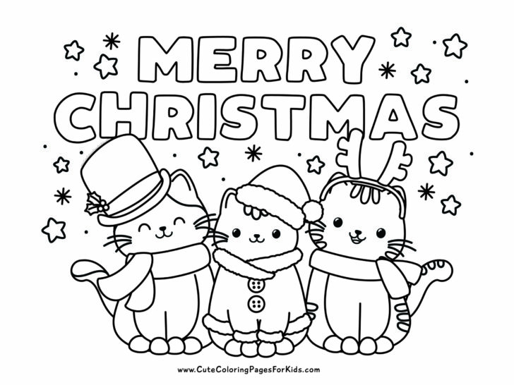 Christmas Coloring Pages: 25 Cute, Free Printable Downloads - Cute ...
