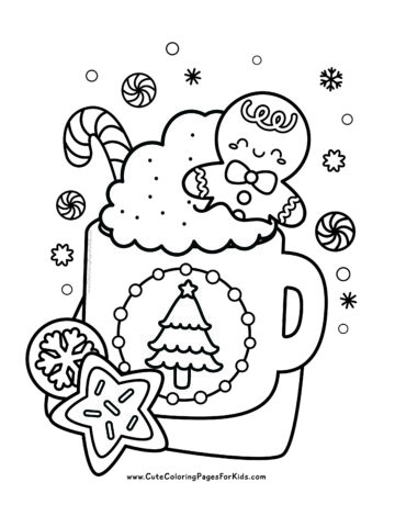 Christmas Coloring Pages: 25 Cute, Free Printable Downloads - Cute ...