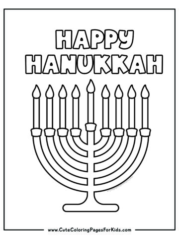 Hanukkah Coloring Pages (Free Printable PDFs) - Cute Coloring Pages For ...