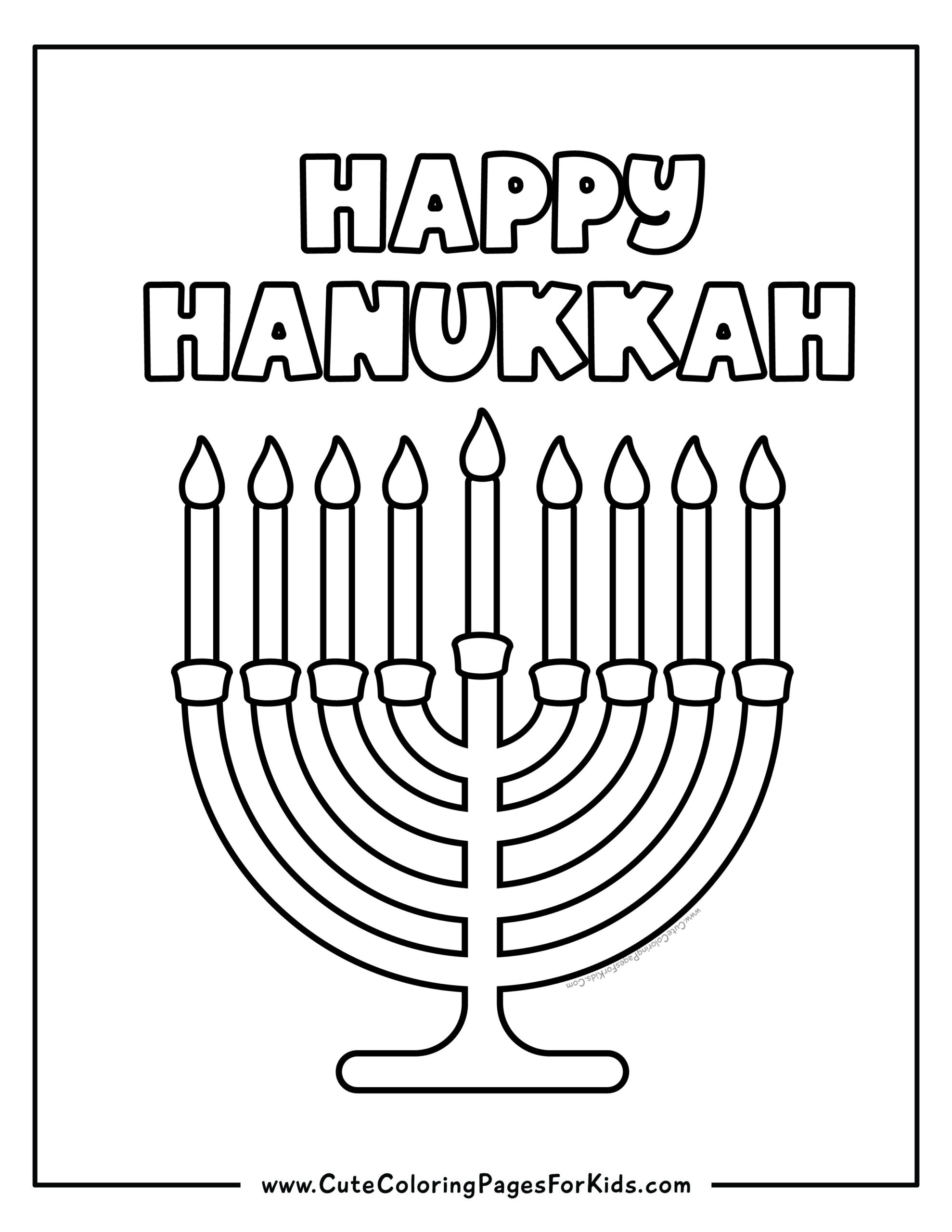 Hanukkah Coloring Pages (Free Printable PDFs) - Cute Coloring Pages For ...