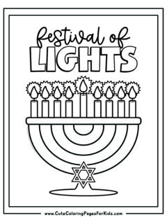 Hanukkah Coloring Pages (Free Printable PDFs) - Cute Coloring Pages For ...