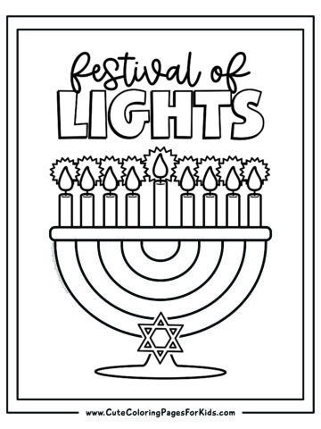 Hanukkah Coloring Pages (Free Printable PDFs) - Cute Coloring Pages For ...
