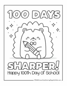 100th Day of School Coloring Pages (Free Printable PDFs) - Cute ...