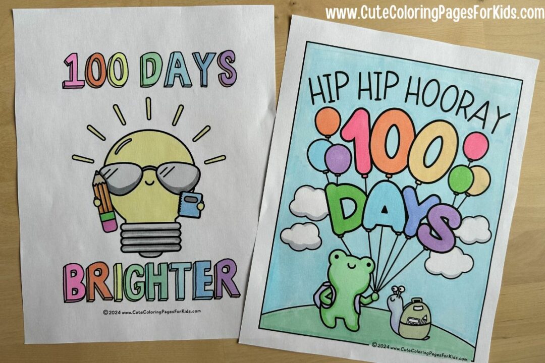 100th Day of School Coloring Pages (Free Printable PDFs) - Cute ...