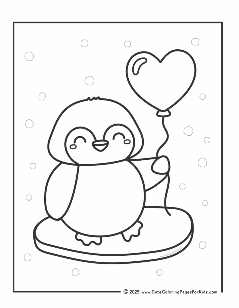 Penguin Coloring Pages (Free and Easy Printables) - Cute Coloring Pages ...