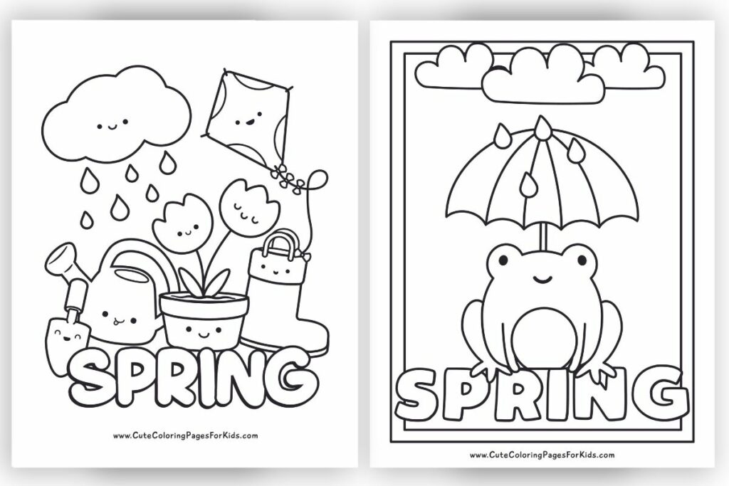 Spring Coloring Pages: 14 Free Printable PDFs - Cute Coloring Pages For ...
