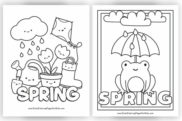 Spring Coloring Pages: 14 Free Printable PDFs - Cute Coloring Pages For ...