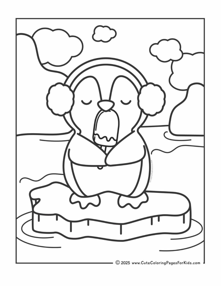 Penguin Coloring Pages (Free and Easy Printables) - Cute Coloring Pages ...