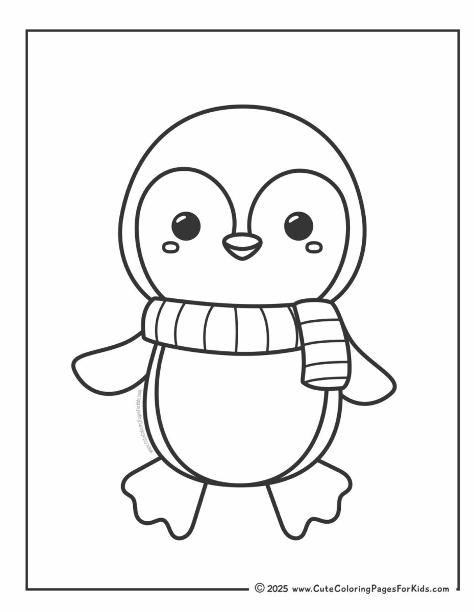 Penguin Coloring Pages (Free and Easy Printables) - Cute Coloring Pages ...
