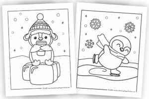 Penguin Coloring Pages (Free and Easy Printables) - Cute Coloring Pages ...