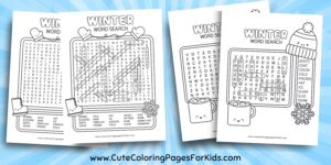 Winter Word Search: Free Printable Activity for Kids - Cute Coloring ...