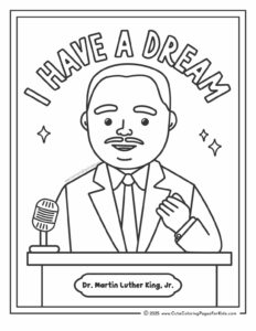 Martin Luther King Coloring Pages (Free Printable) - Cute Coloring ...