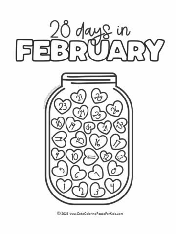 February Coloring Pages - Cute Coloring Pages For Kids