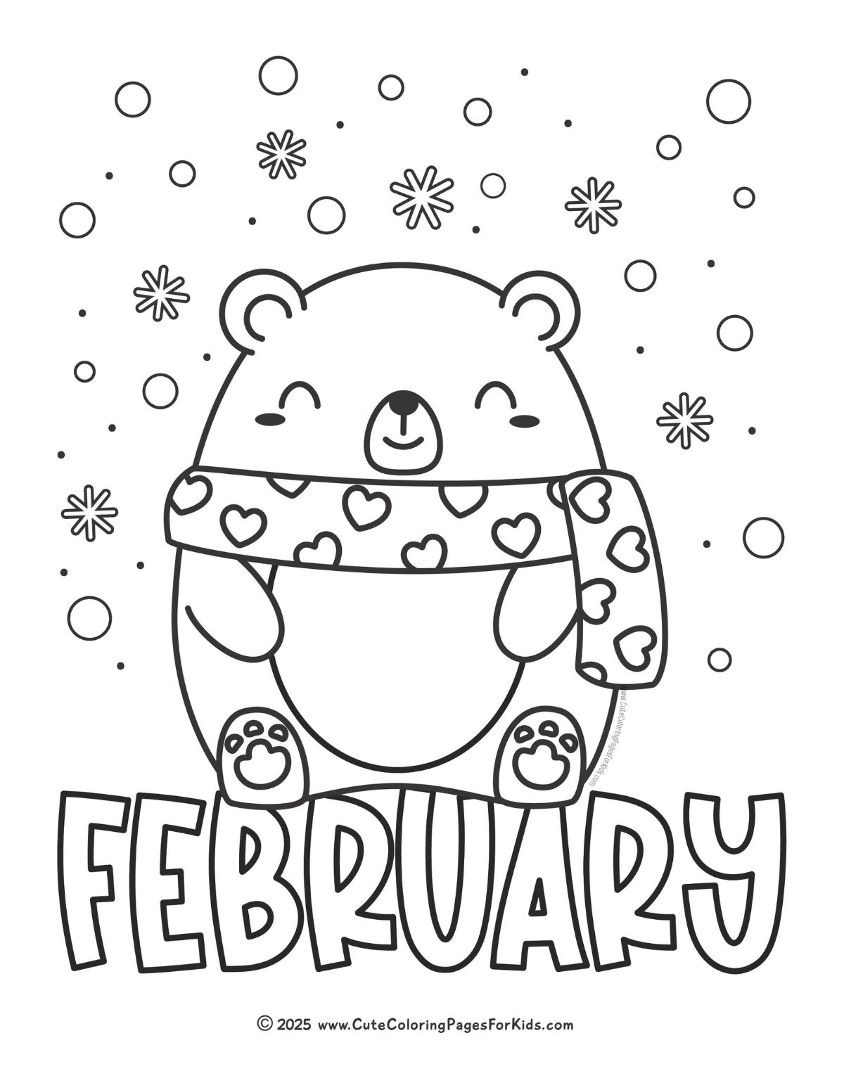 February Coloring Pages - Cute Coloring Pages For Kids