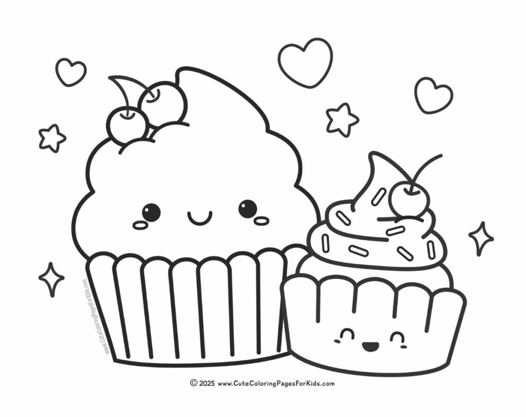 Free Printable Cupcake Coloring Pages - Cute Coloring Pages For Kids