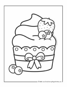 Free Printable Cupcake Coloring Pages - Cute Coloring Pages For Kids