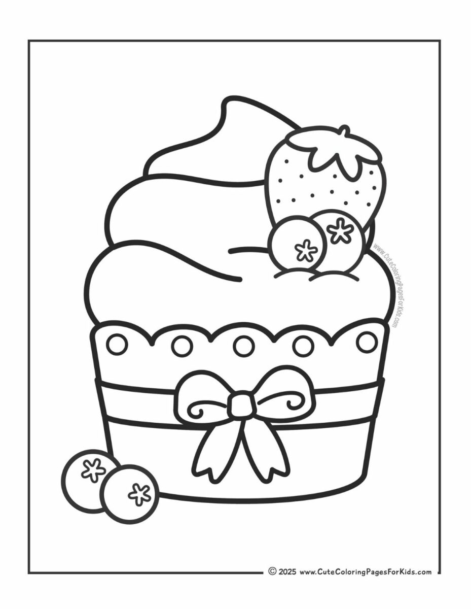 Free Printable Cupcake Coloring Pages - Cute Coloring Pages For Kids