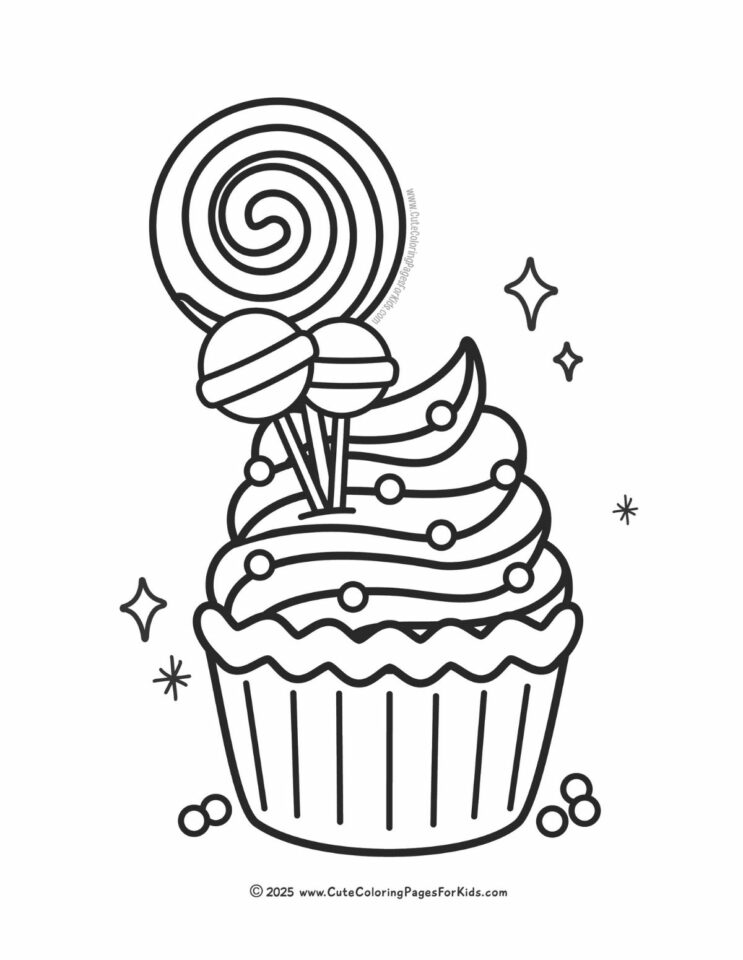 Free Printable Cupcake Coloring Pages - Cute Coloring Pages For Kids
