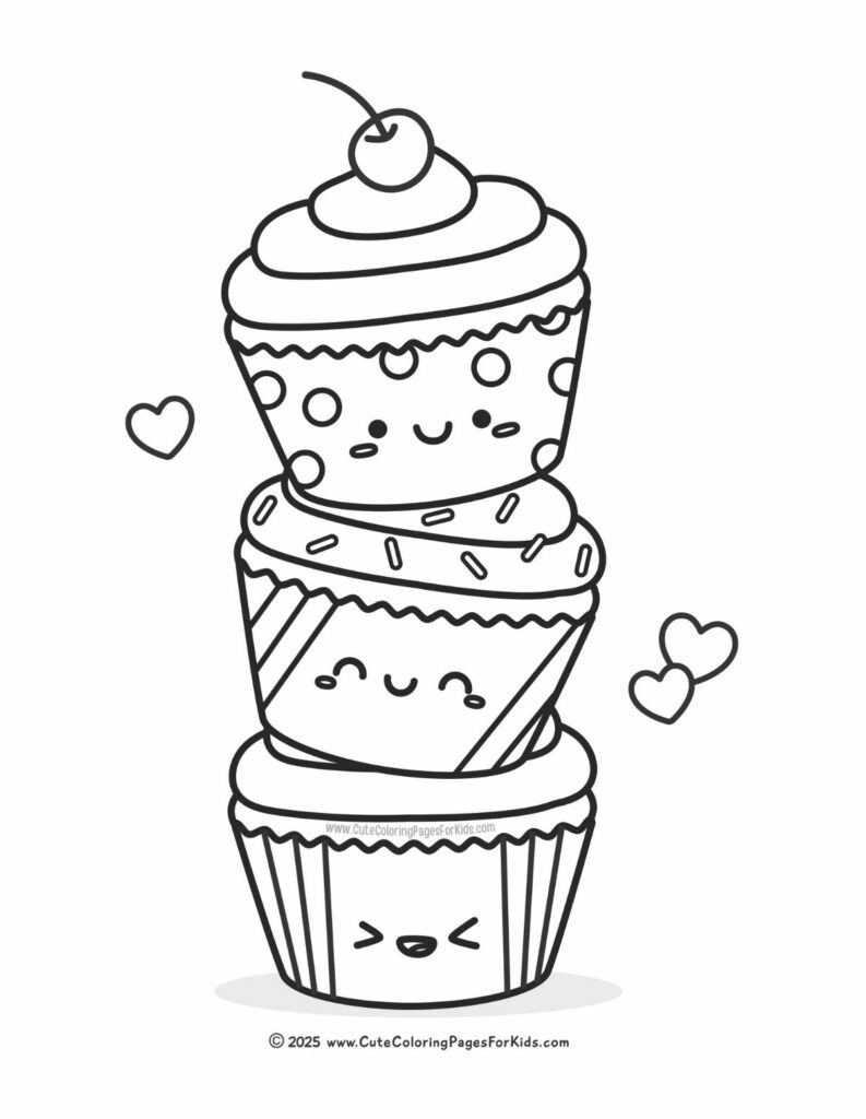 Free Printable Cupcake Coloring Pages - Cute Coloring Pages For Kids