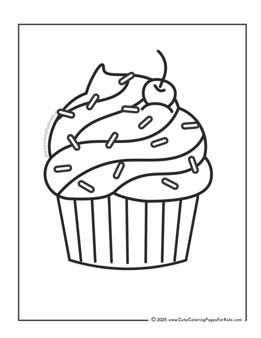 Free Printable Cupcake Coloring Pages - Cute Coloring Pages For Kids