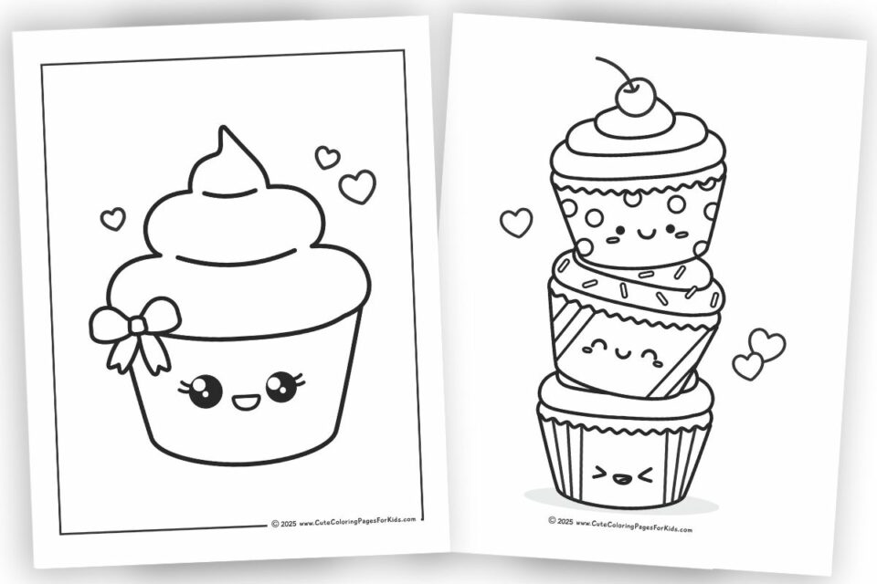 Free Printable Cupcake Coloring Pages - Cute Coloring Pages For Kids