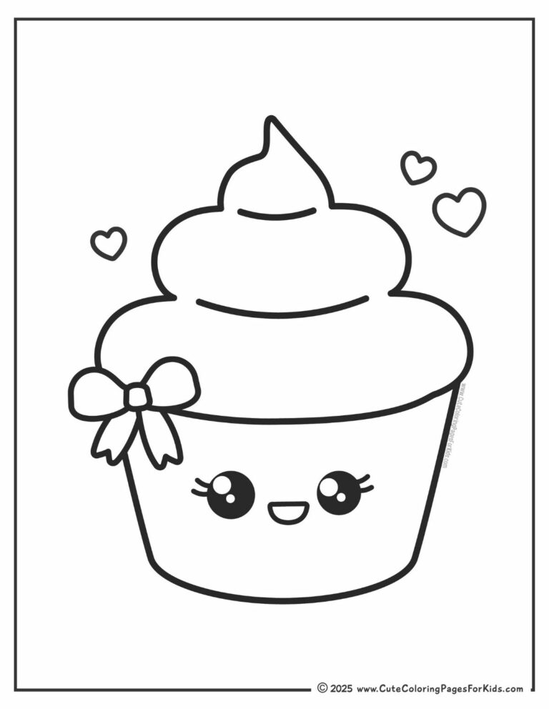 Free Printable Cupcake Coloring Pages - Cute Coloring Pages For Kids