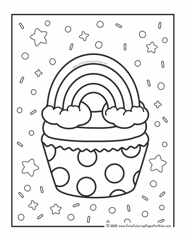 Free Printable Cupcake Coloring Pages - Cute Coloring Pages For Kids