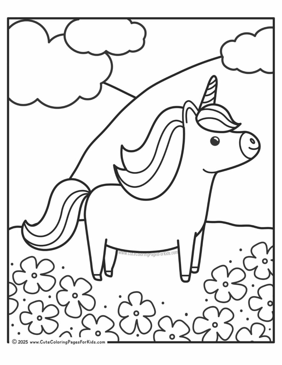 Cute Unicorn Coloring Pages (Free and Easy Printables) - Cute Coloring ...