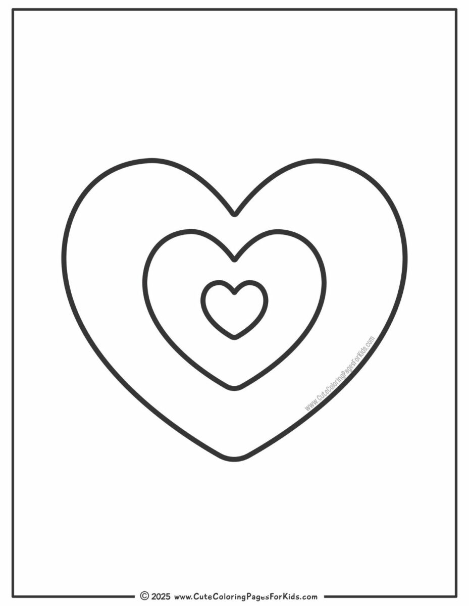 Heart Coloring Pages - Cute Coloring Pages For Kids