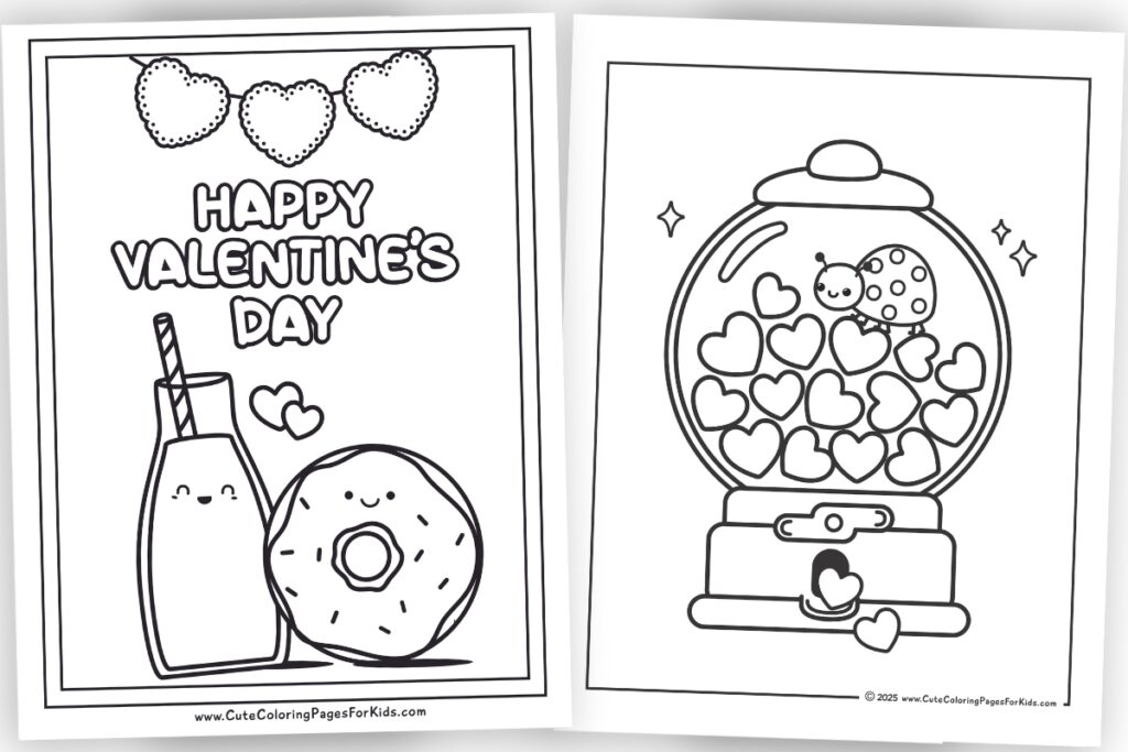 Valentine's Day Coloring Pages: Free Printable PDFs - Cute Coloring ...