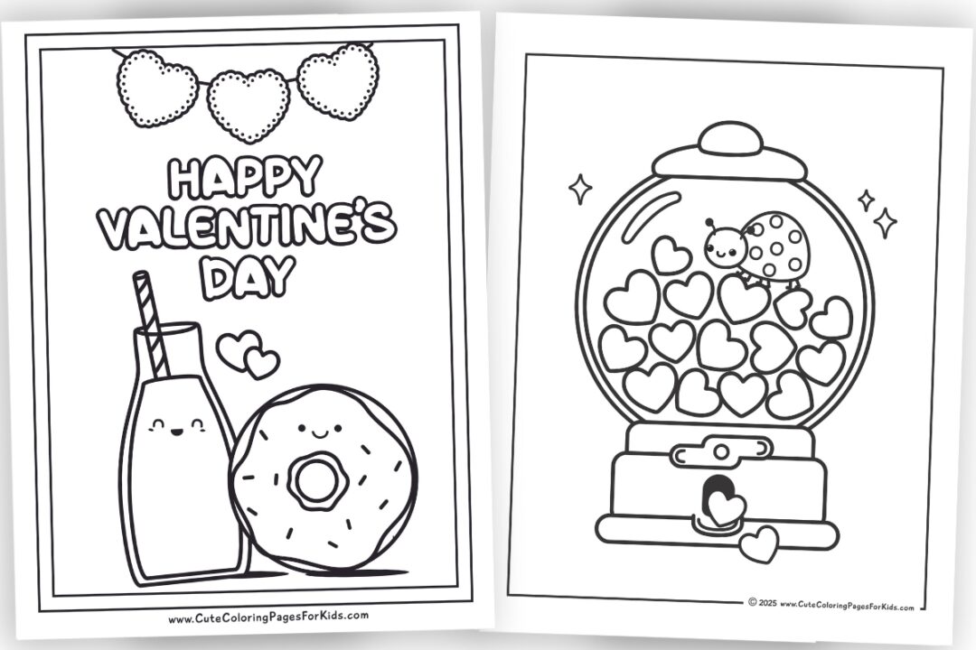 Valentine's Day Coloring Pages: Free Printable PDFs - Cute Coloring ...