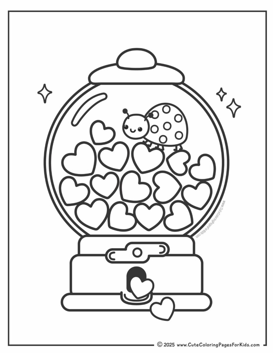 Valentine's Day Coloring Pages: Free Printable PDFs - Cute Coloring ...