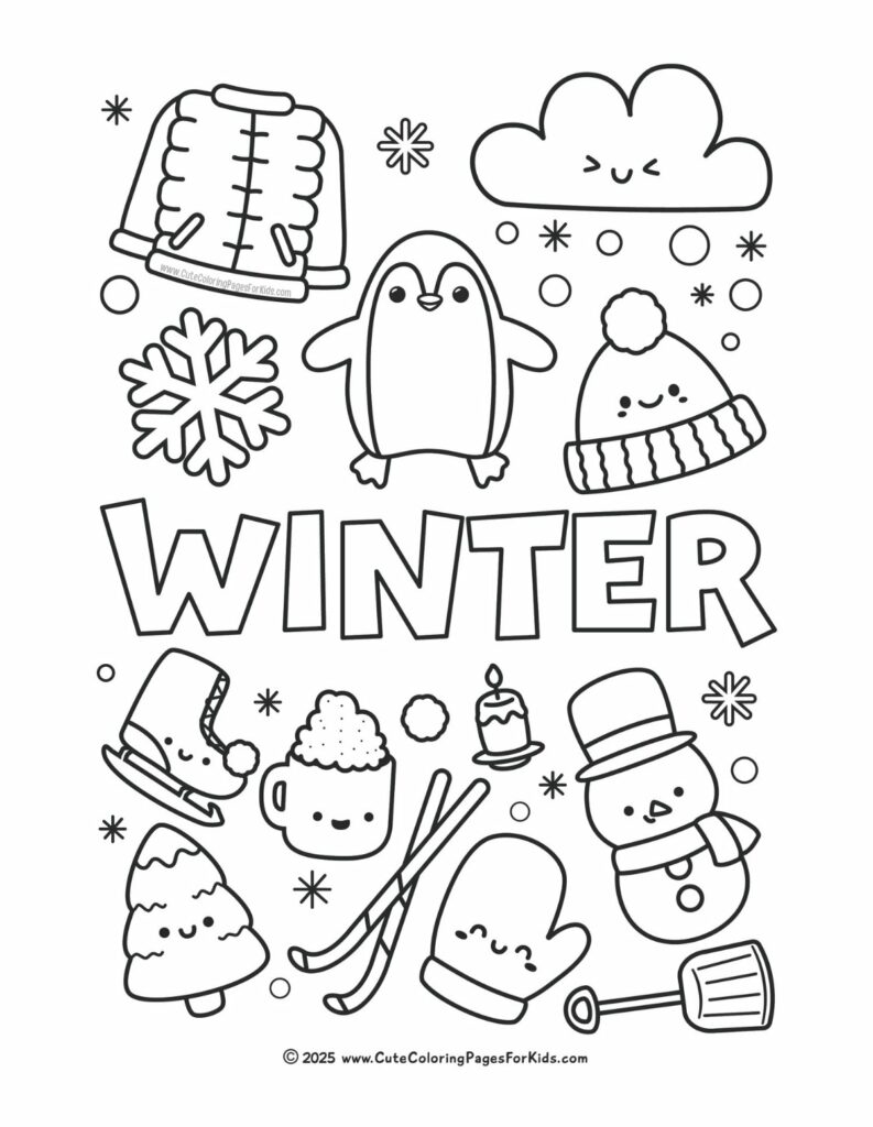 Winter Coloring Pages (Free Printable PDF Downloads) - Cute Coloring ...