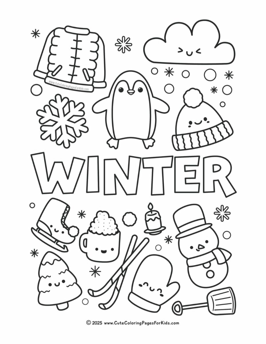 Winter Coloring Pages (Free Printable PDF Downloads) - Cute Coloring ...