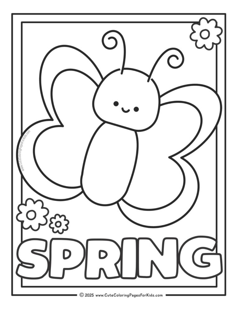 Spring Coloring Pages: 14 Free Printable PDFs - Cute Coloring Pages For ...