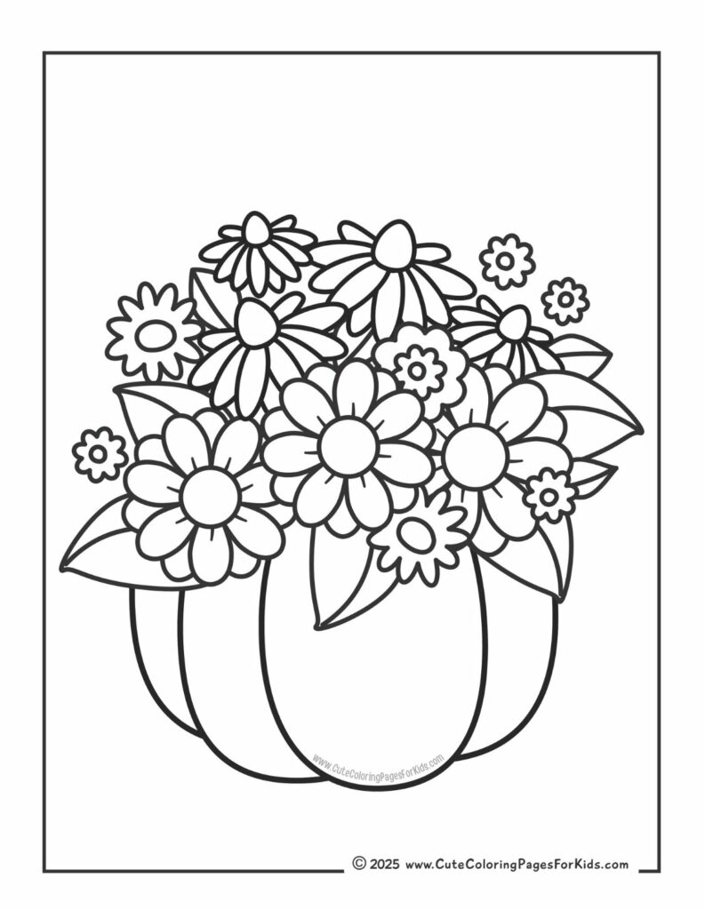 Flower Coloring Page (Free Printable PDF) - Coloring Feel