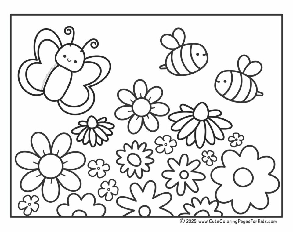 Flower Coloring Pages (Free Printable PDFs) - Cute Coloring Pages For Kids