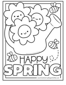 Spring Coloring Pages: 14 Free Printable PDFs - Cute Coloring Pages For ...