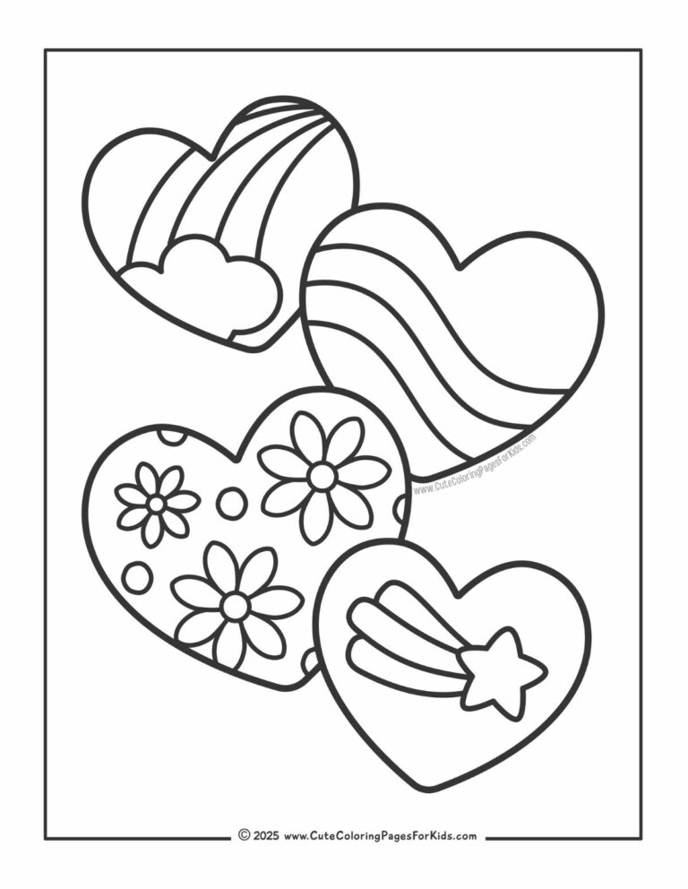 Heart Coloring Pages - Cute Coloring Pages For Kids