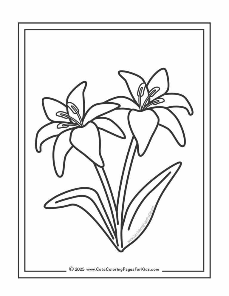 Flower Coloring Pages (Free Printable PDFs) - Cute Coloring Pages For Kids