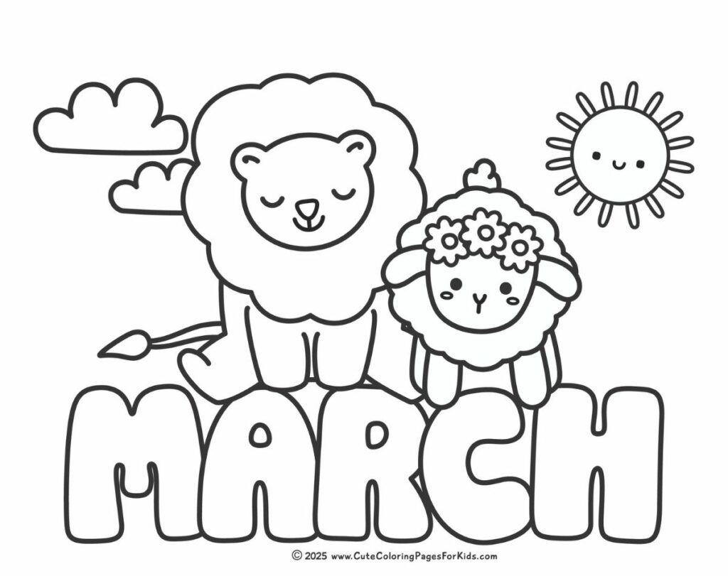 March Coloring Pages - Cute Coloring Pages For Kids
