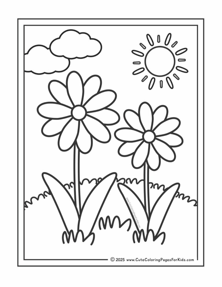 Flower Coloring Pages (Free Printable PDFs) - Cute Coloring Pages For Kids