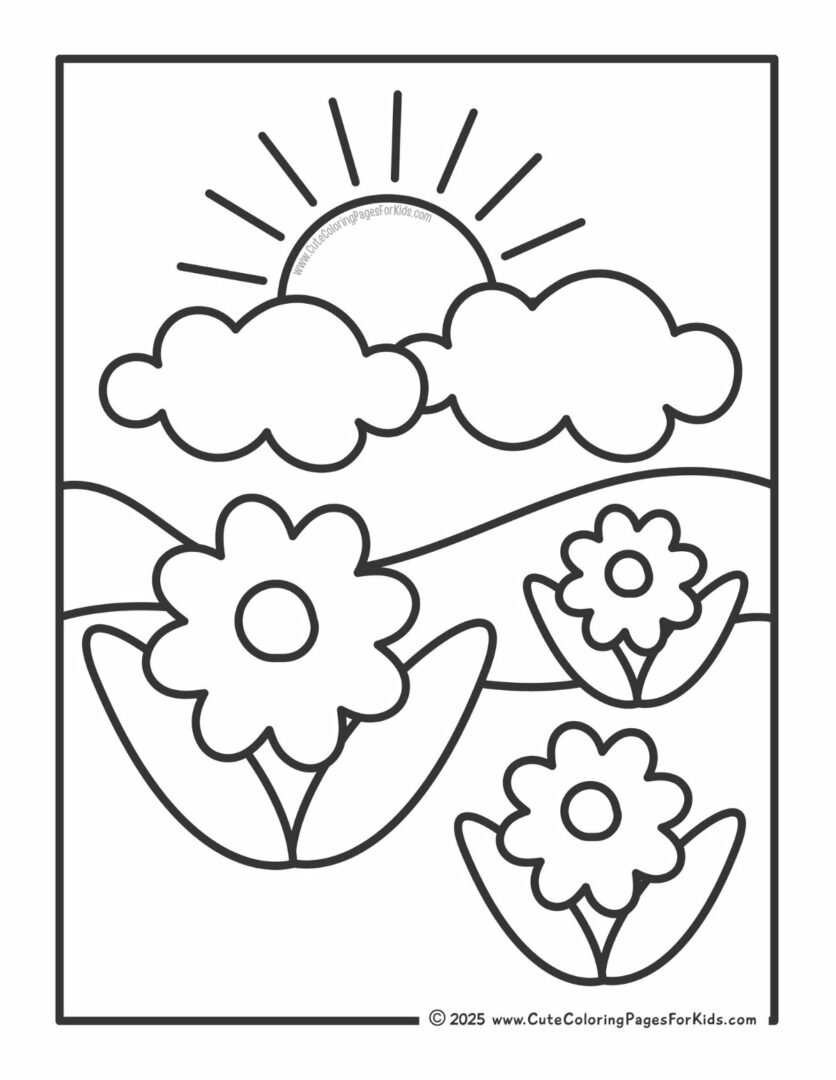 Flower Coloring Pages (Free Printable PDFs) - Cute Coloring Pages For Kids