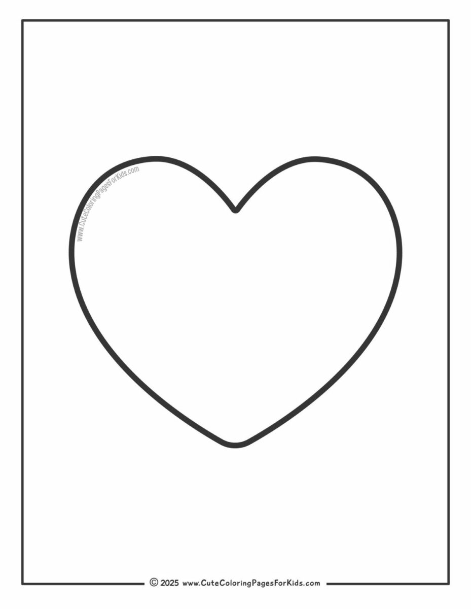 Heart Coloring Pages - Cute Coloring Pages For Kids