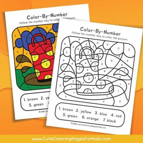 Spring Color-By-Number (Free Printable) - Cute Coloring Pages For Kids