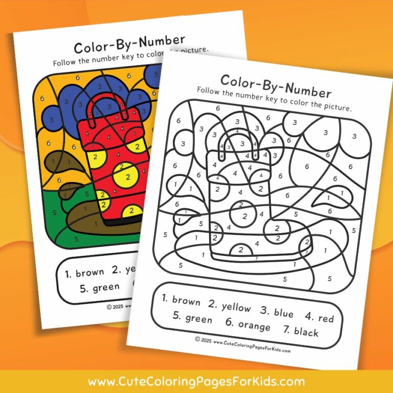 Spring Color-By-Number (Free Printable) - Cute Coloring Pages For Kids
