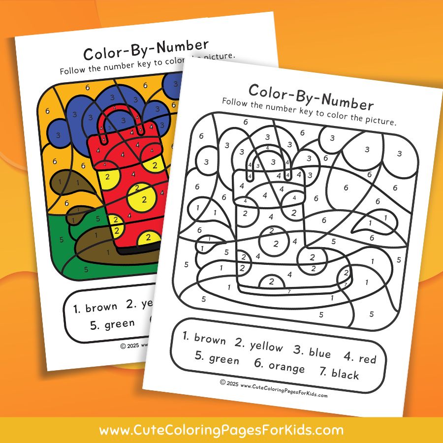 Spring Color-By-Number (Free Printable) - Cute Coloring Pages For Kids