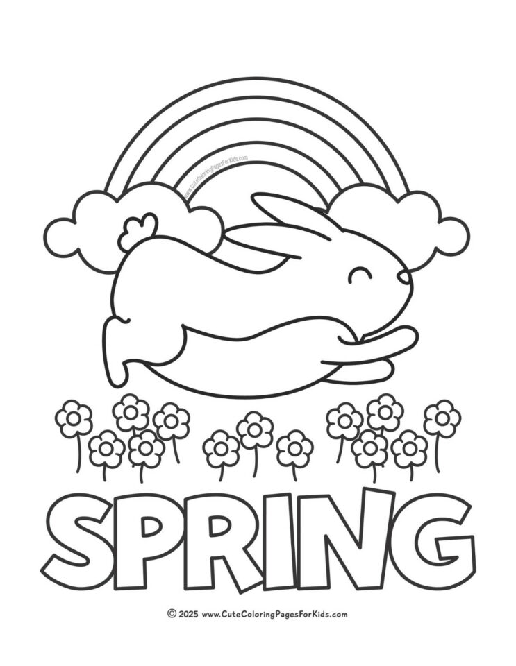 Spring Coloring Pages: 14 Free Printable PDFs - Cute Coloring Pages For ...