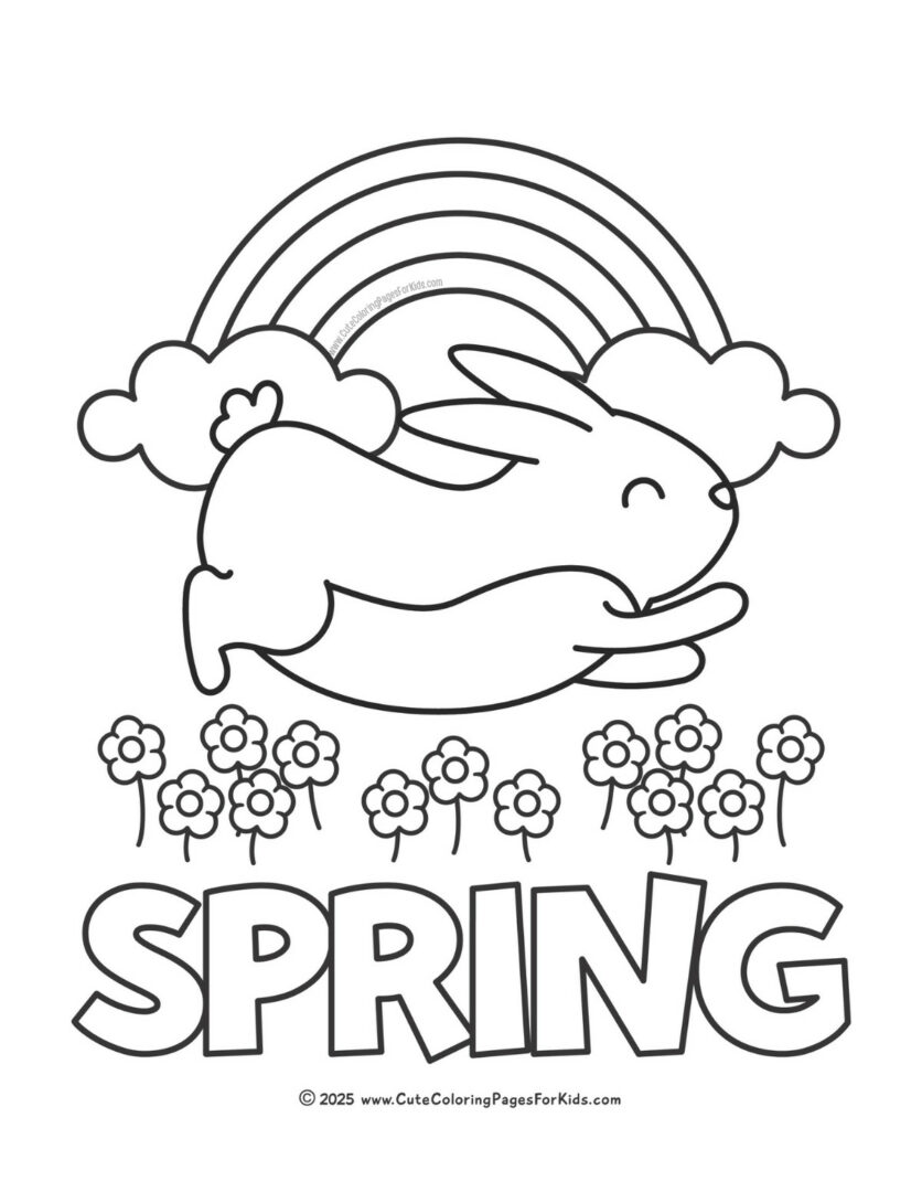 Spring Coloring Pages: 14 Free Printable PDFs - Cute Coloring Pages For ...