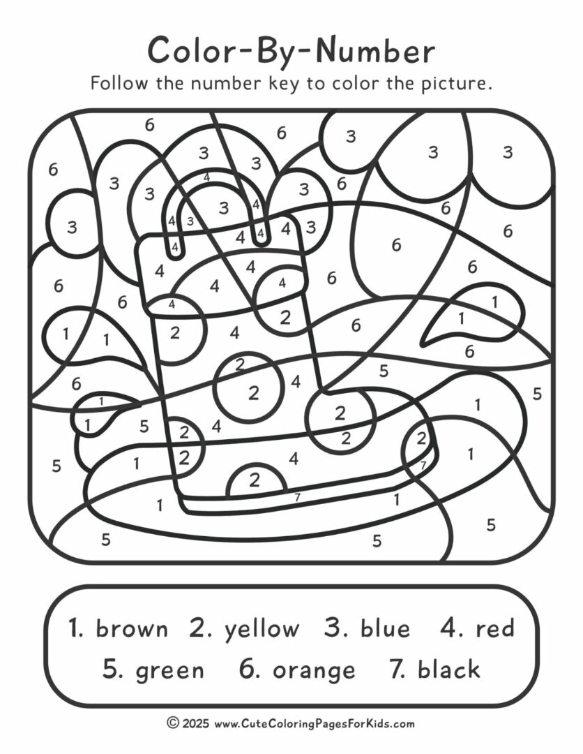 Spring Color-By-Number (Free Printable) - Cute Coloring Pages For Kids